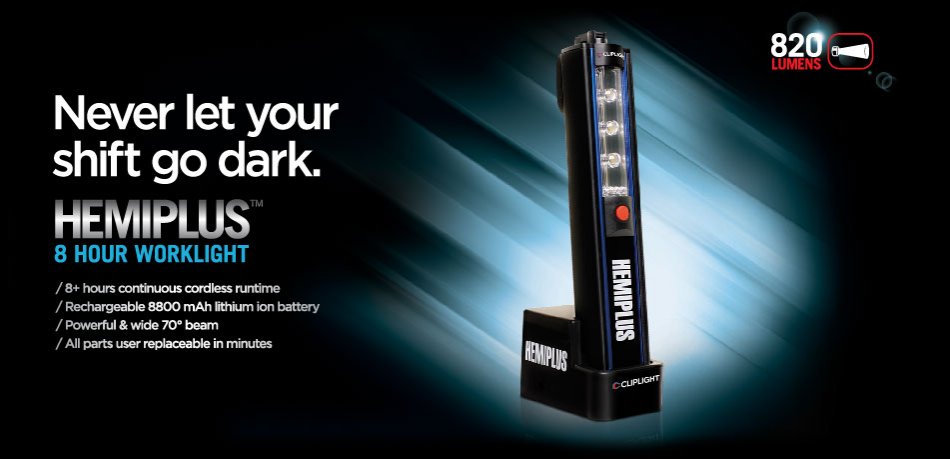 Cliplight | Hemi Series Powerful LED Worklights - Corded & Cordless